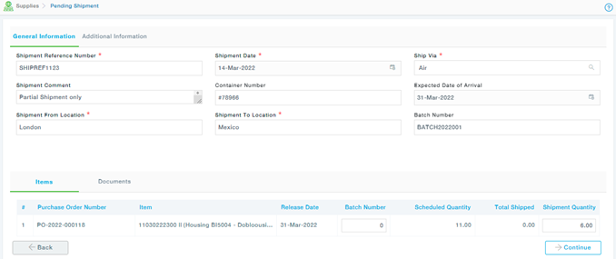 Proceed to Shipment - MeRLIN Help